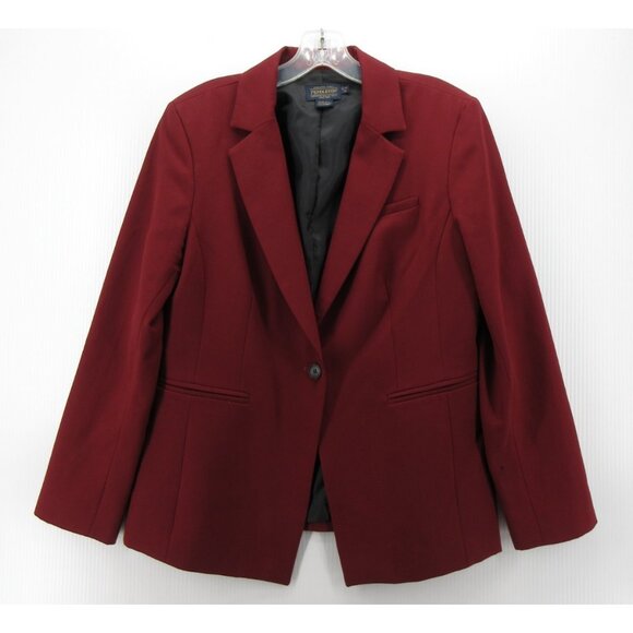 Pendleton | Jackets & Coats | Pendleton Blazer 2 Petites Red Virgin ...